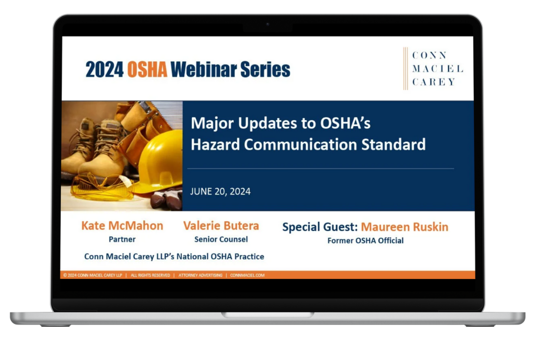OSHA's Hazard Communication Standards Update [Webinar Recording] - OSHA ...